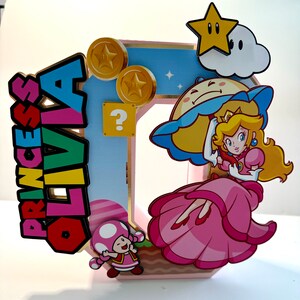 Princess Peach 3D Number/letter Custom Princess Peach 3D Letters - Etsy