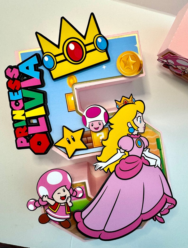 Princess Peach 3D Number/letter Custom Princess Peach 3D Letters - Etsy