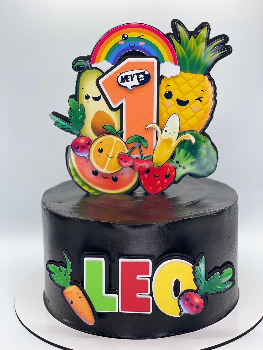 Hey Bear Sensory Cake Topper Hey Bear Sensory Party Fruits Caketopper ...