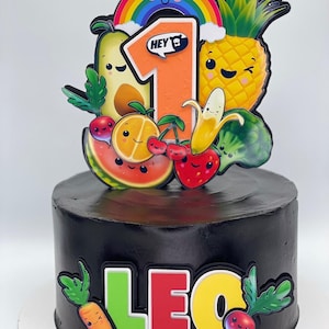 Hey Bear Sensory Cake Topper Hey Bear Sensory Party Fruits Caketopper ...