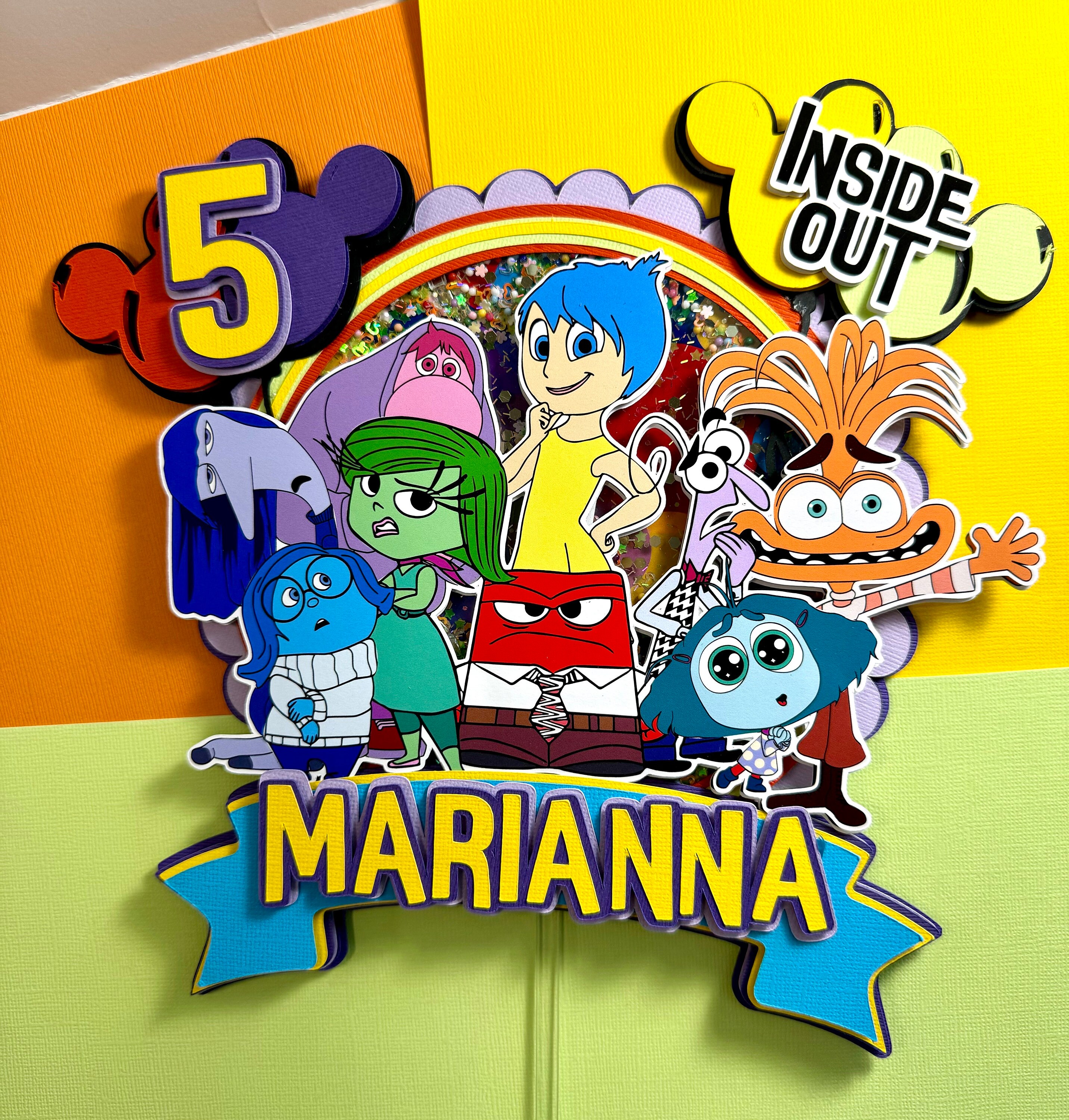Inside Out Cake Topper Pixar Characters Cake Topper Inside Out Birthday ...
