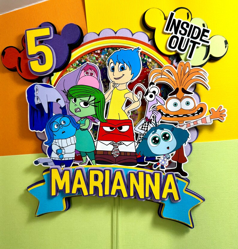 Inside Out Cake Topper Pixar Characters Cake Topper Inside Out Birthday ...