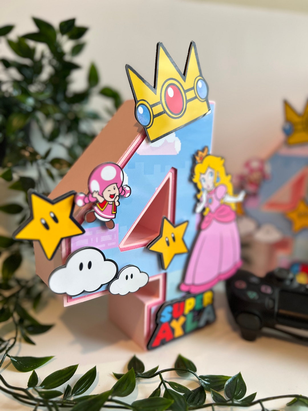 Princess Peach 3D Letters Princess Peach Party Peach Decor - Etsy