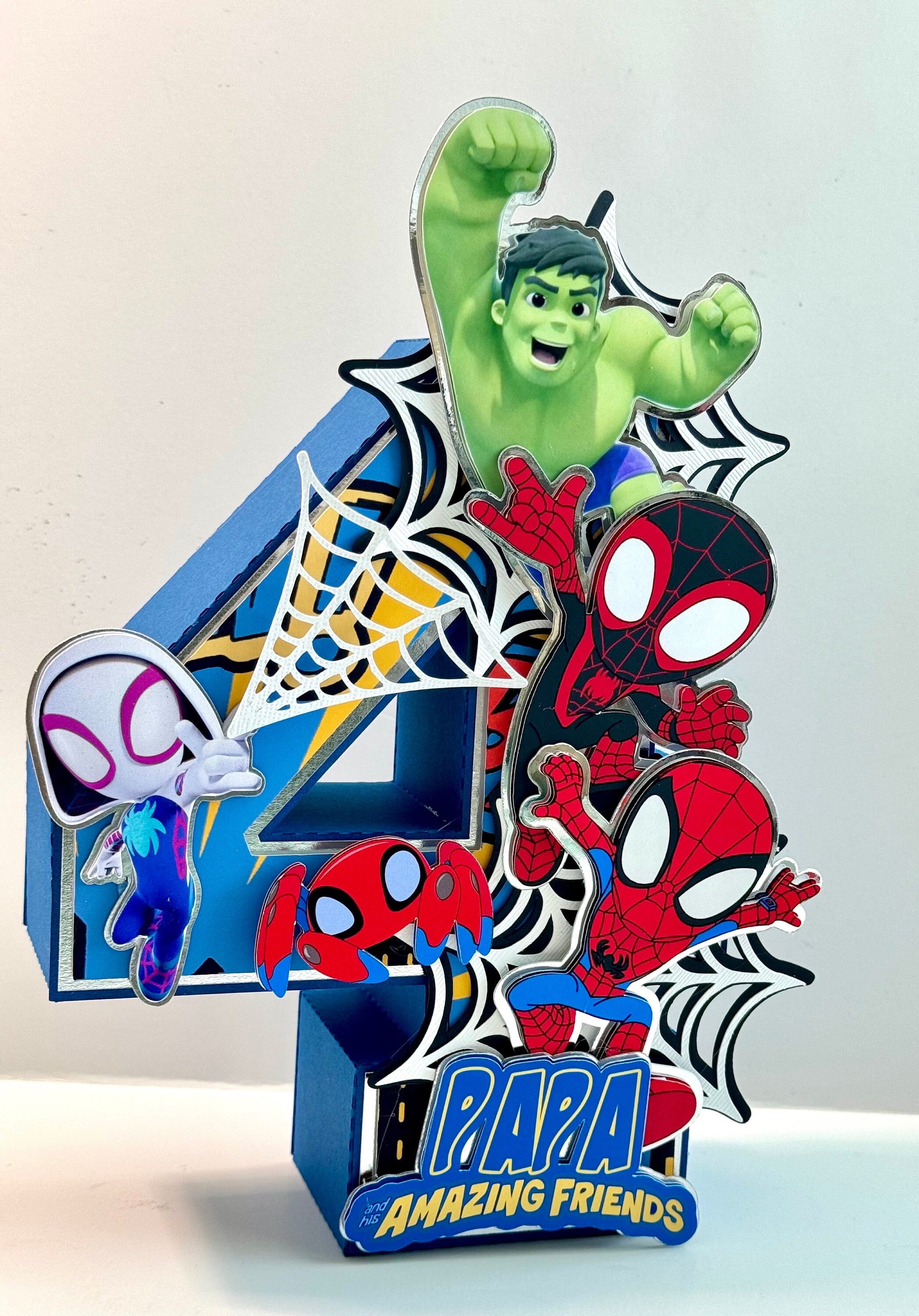 Spidey and His Amazing Friends 3D Letters or Numbers | Spidey Party ...