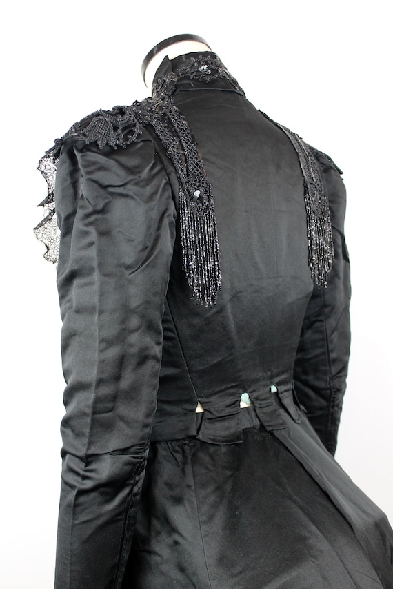 1900s black antique dress, victorian walking suit, bo… - Gem