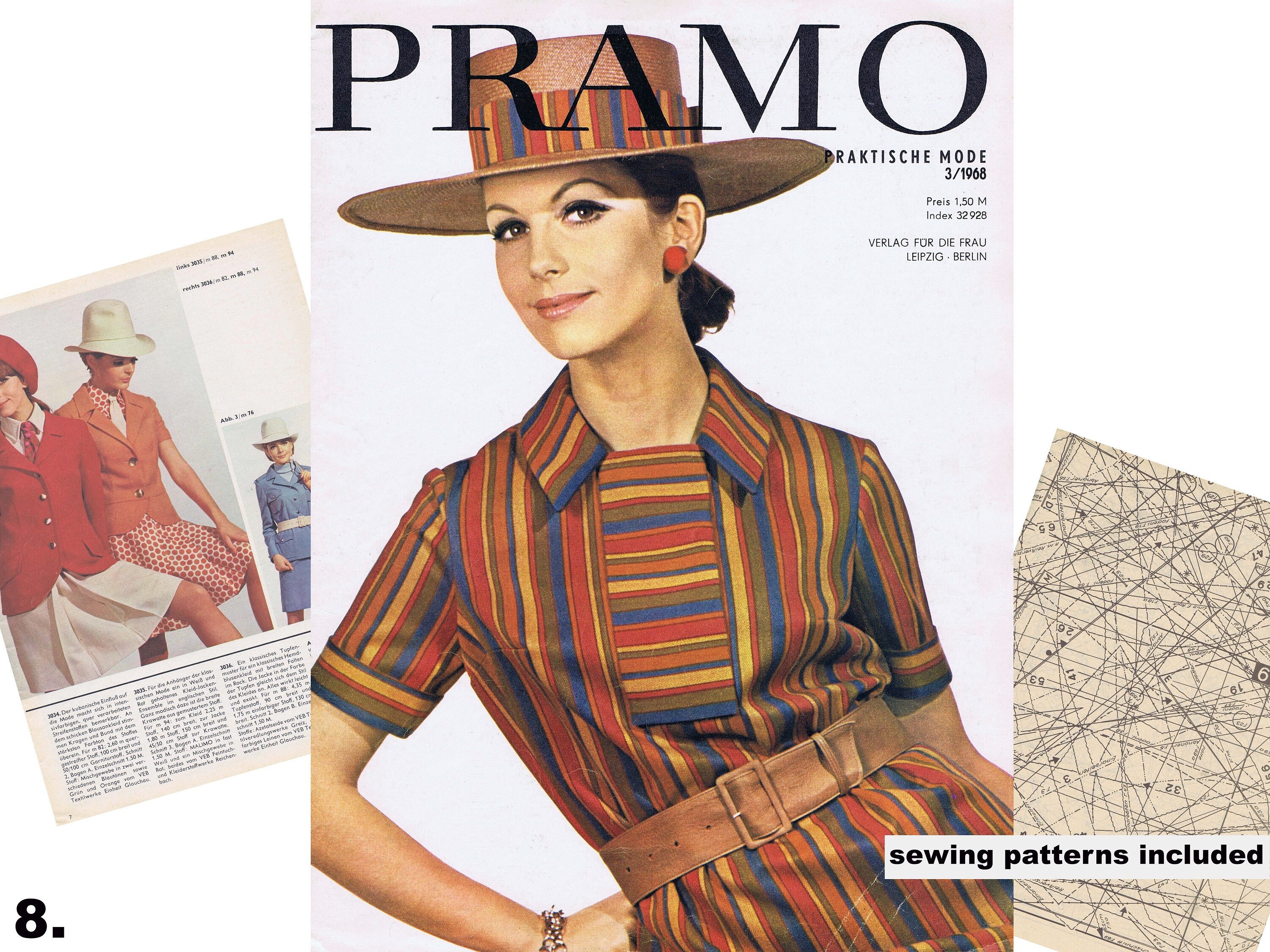 1960s Vintage Pattern Magazine PRAMO (eastern Germany),praktische Mode ...