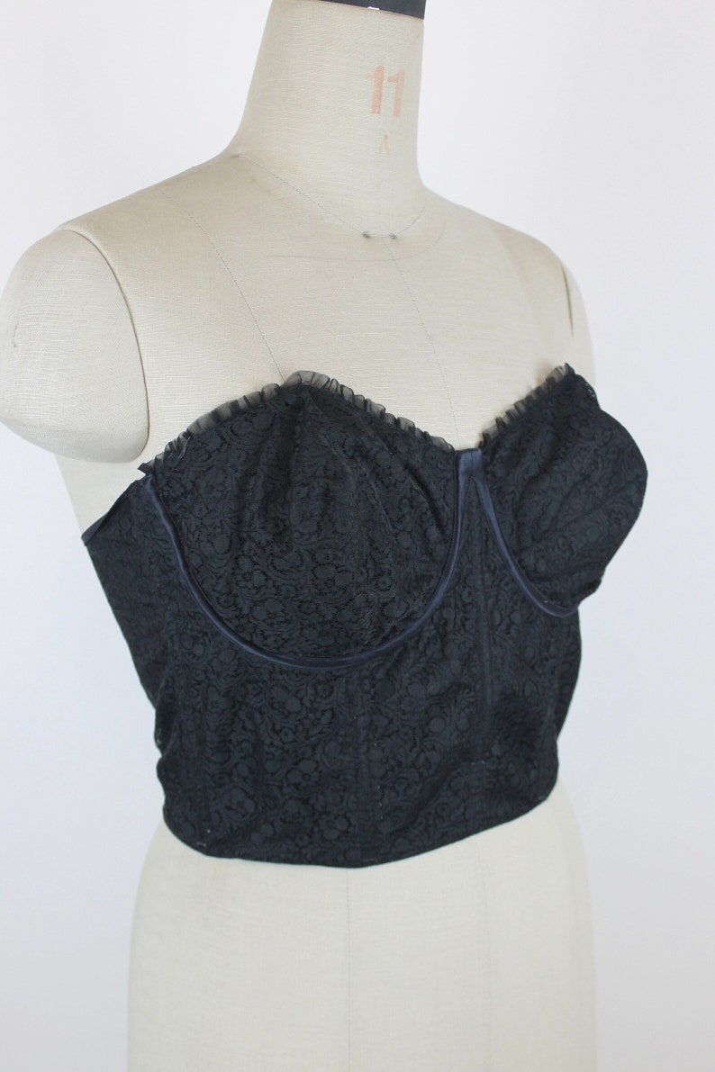1950's "lou" Black Bustier Bra, Vintage Bullet Bra, Vintage Pointed Bra ...