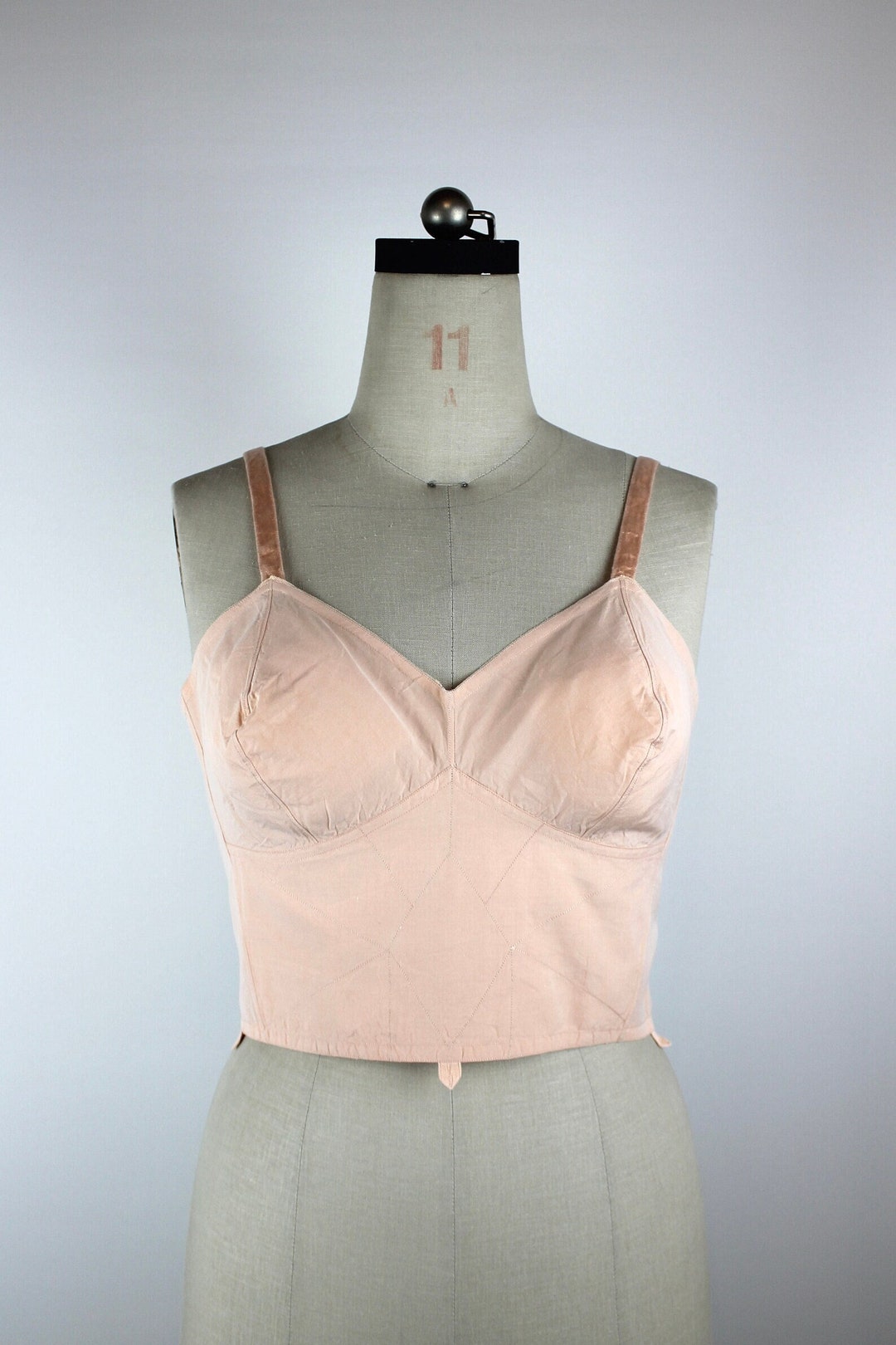 1950s Vintage "java Lusso" Pink Cotton Bra, 1940s Nude Brassiere ...