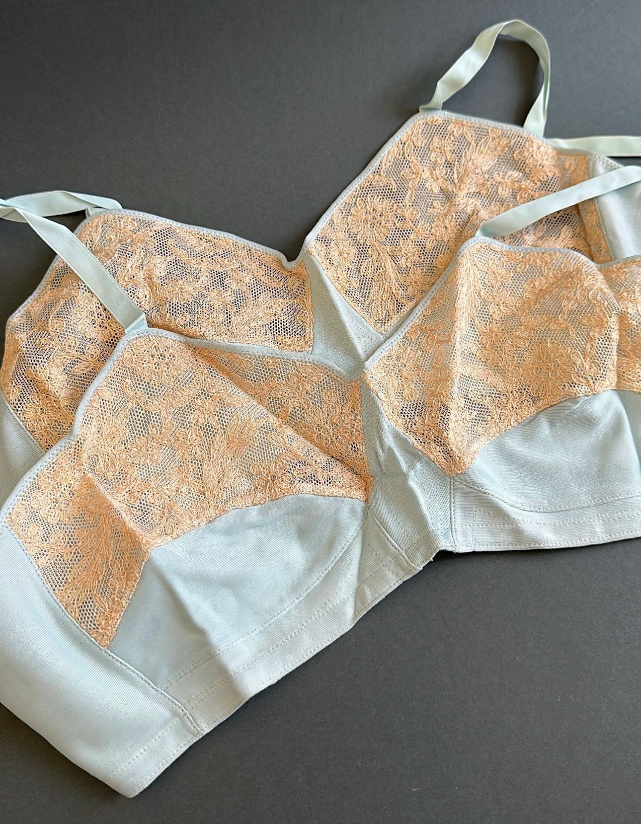 1930s Vintage Pink, Blue or White Rayon Tricot Bra, 1930s Pink Lace ...