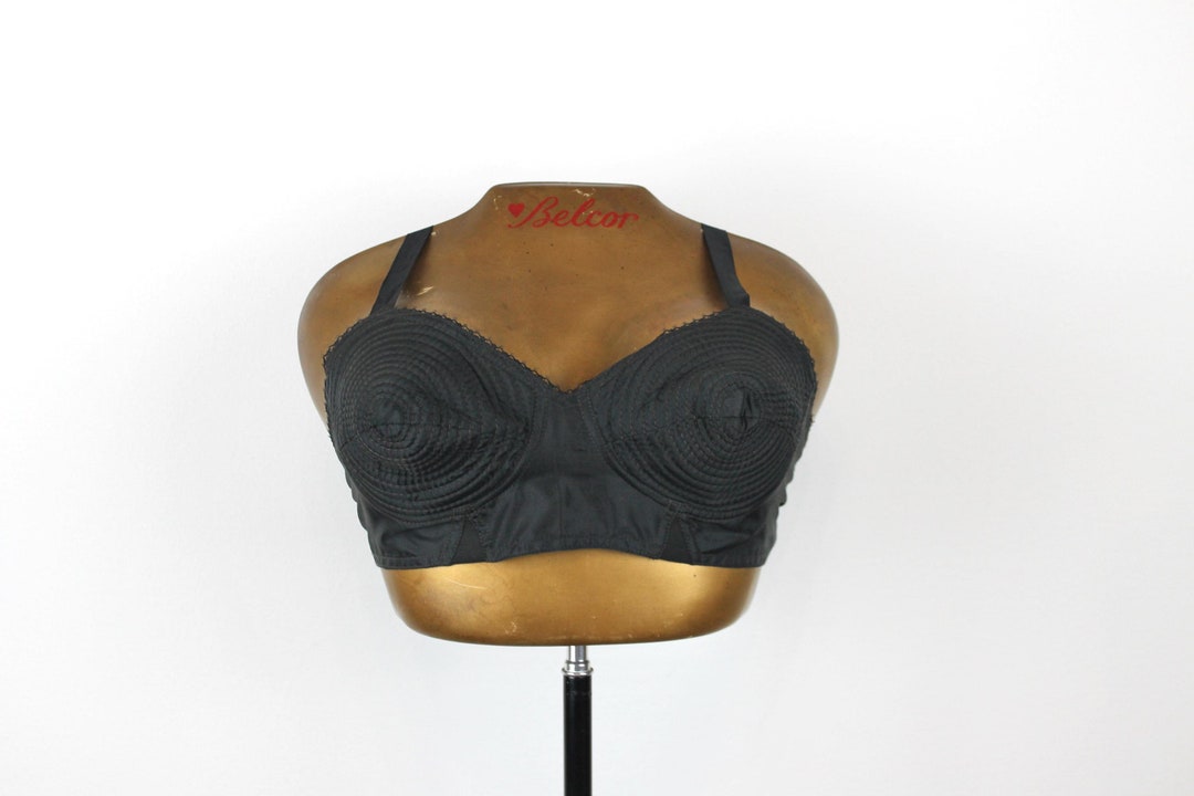 1960s Vintage Naturana Black or White Spiral Stitch Bra, Vintage Bra ...