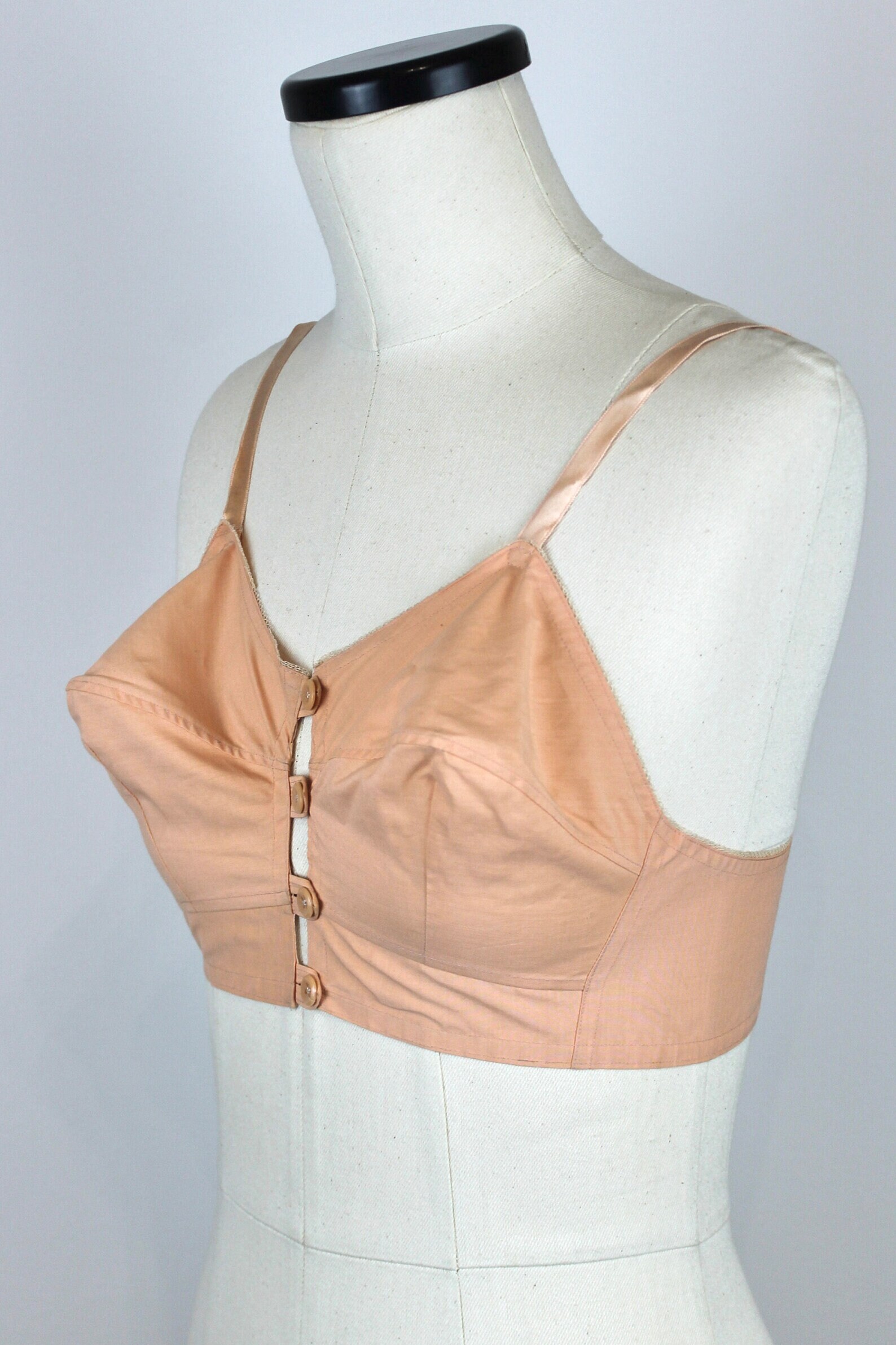 1950s Vintage Pink Cotton Bra emmy, 1950s Nude Brassiere, Bustier, Pin ...
