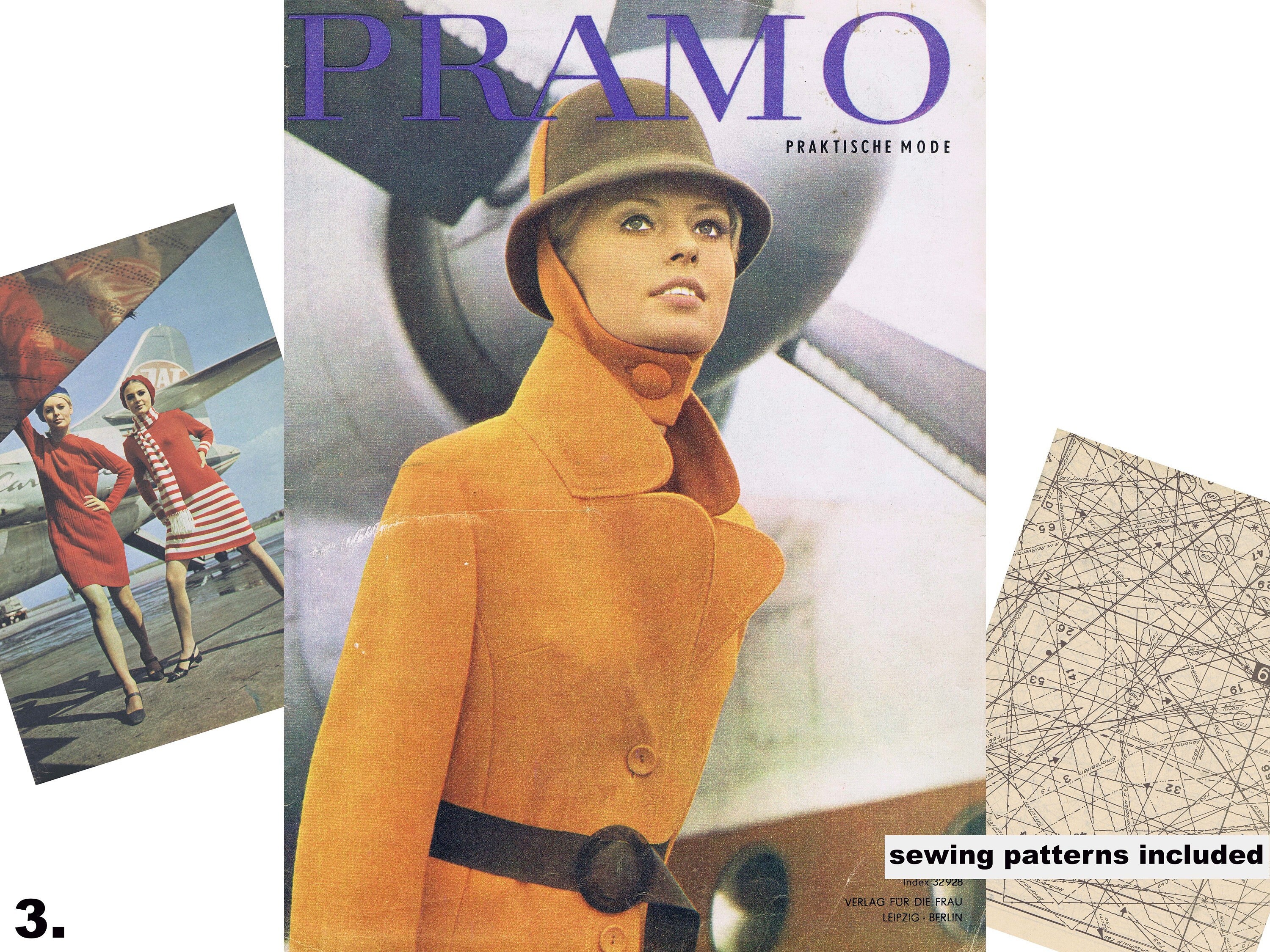 1960s Vintage Pattern Magazine PRAMO eastern Germany,praktische Mode ...