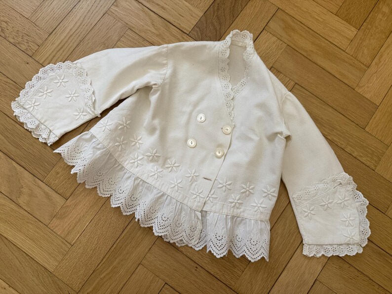 Antique Baby Jacket, 1900s White Children's Coat, Antique Edwardian ...