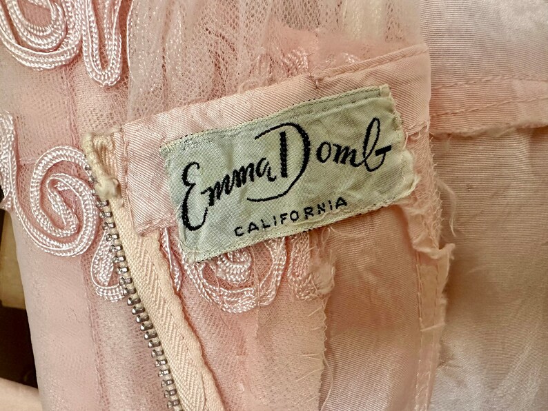 1950s Vintage Emma Domb Pink Tulle Dress, Vintage Pink Prom Evening ...