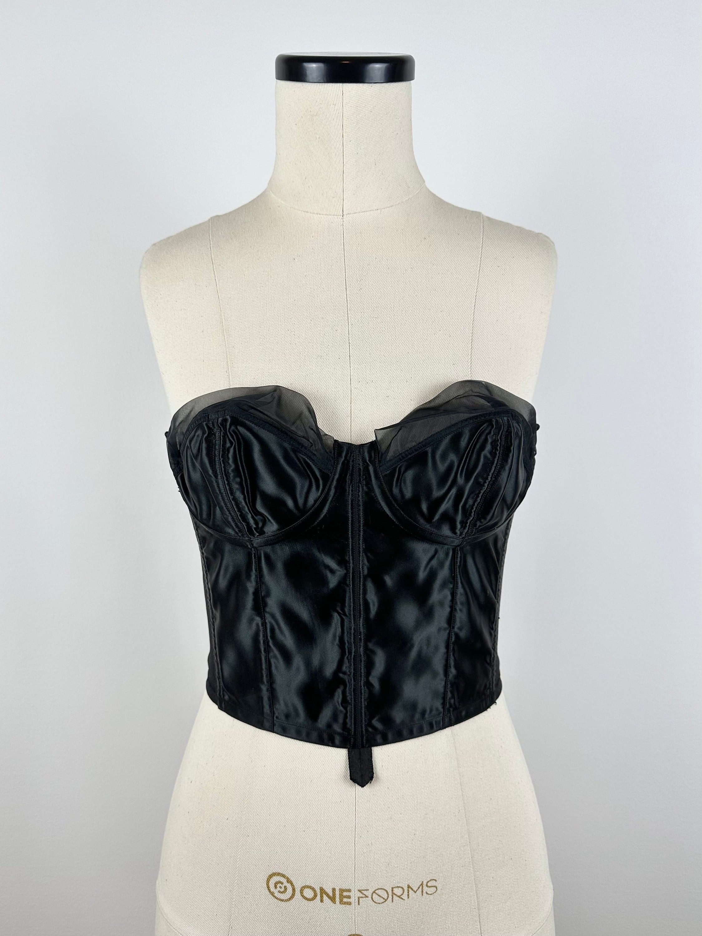 1950's Vintage rober Black Bustier Bra, Vintage Bullet Bra, Vintage ...