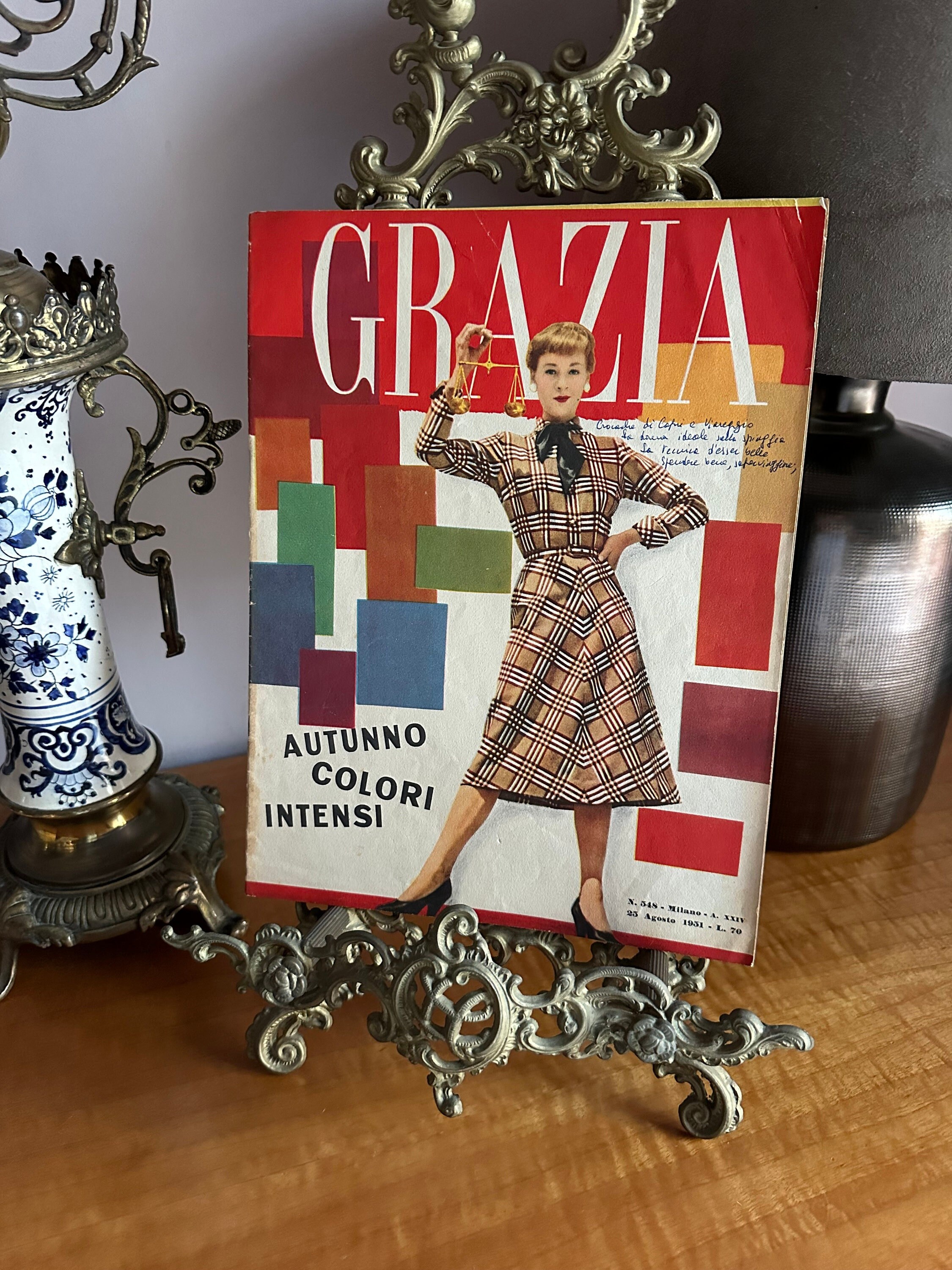Grazia 1950s Fashion Magazine italy, Vintage Italian Magazine, Magazine ...