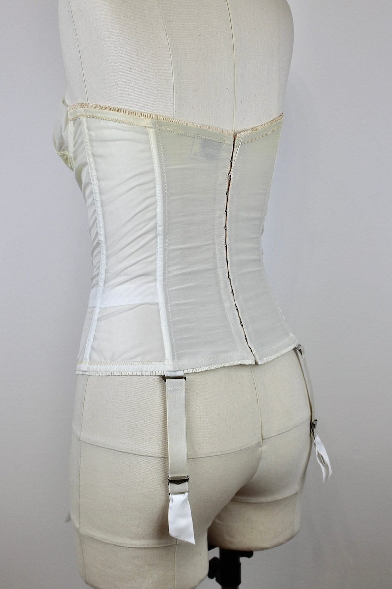 1950s Vintage dama White Shapewear Corselette, Vintage Basque, Sexy ...