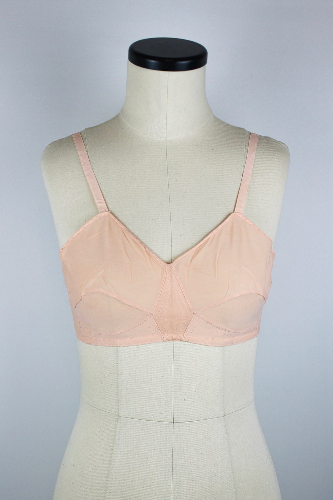 1930s Vintage Pink,blue, White or Black Rayon Tricot Bra, 1930s Nude ...