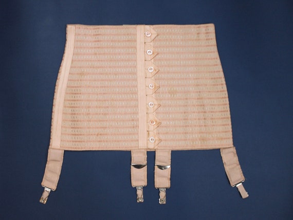 1920s Vintage Girdle "A.Mollin", Pink Elastic Corset,… - Gem
