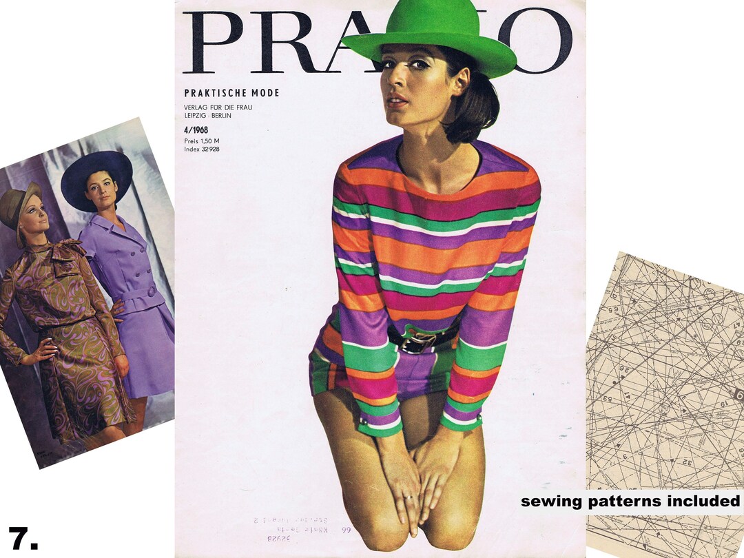 1960s Vintage Pattern Magazine PRAMO eastern Germany,praktische Mode ...