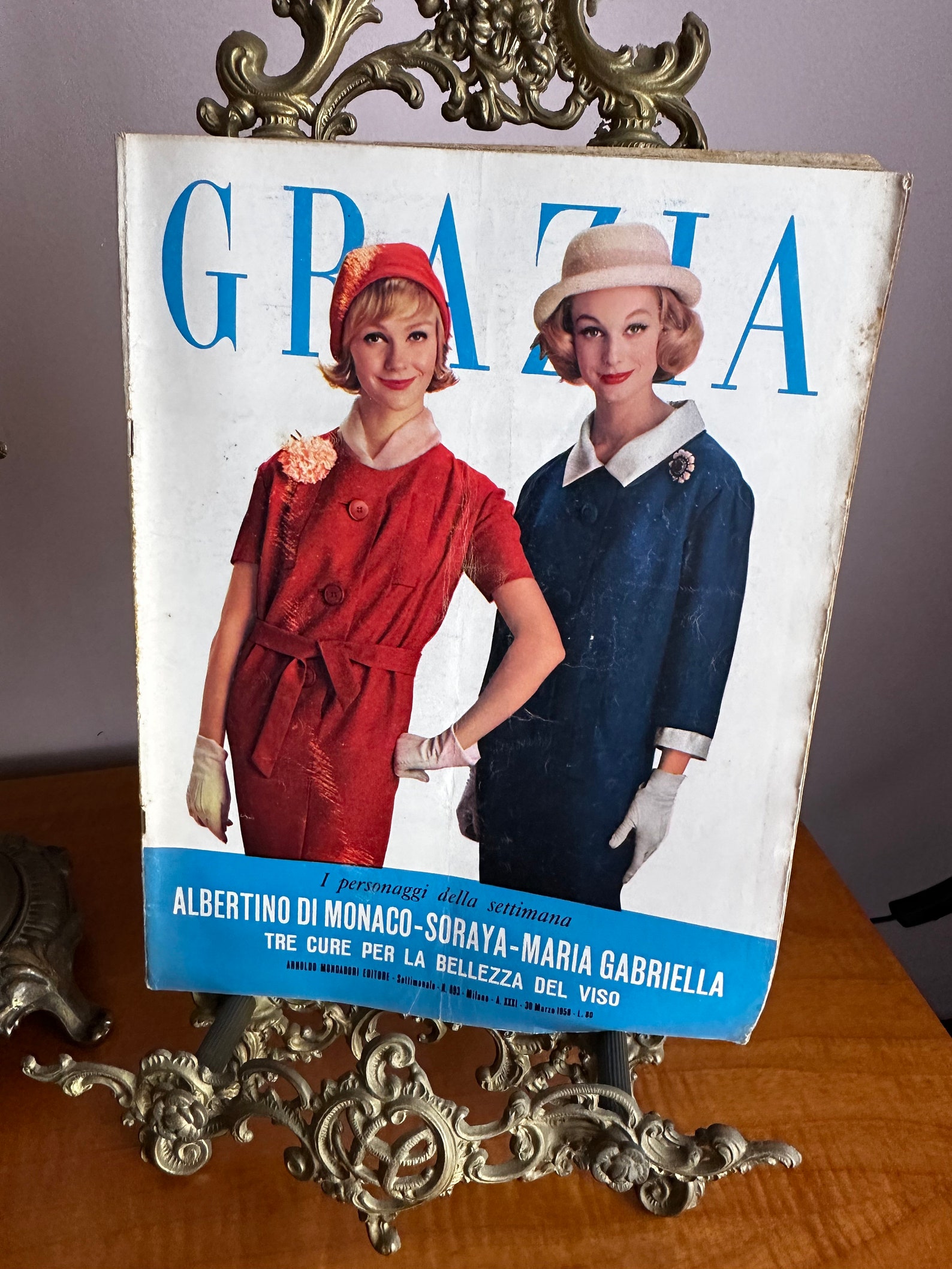Grazia 1958 Fashion Magazine (italy), 1950s Vintage Magazine, Vintage ...