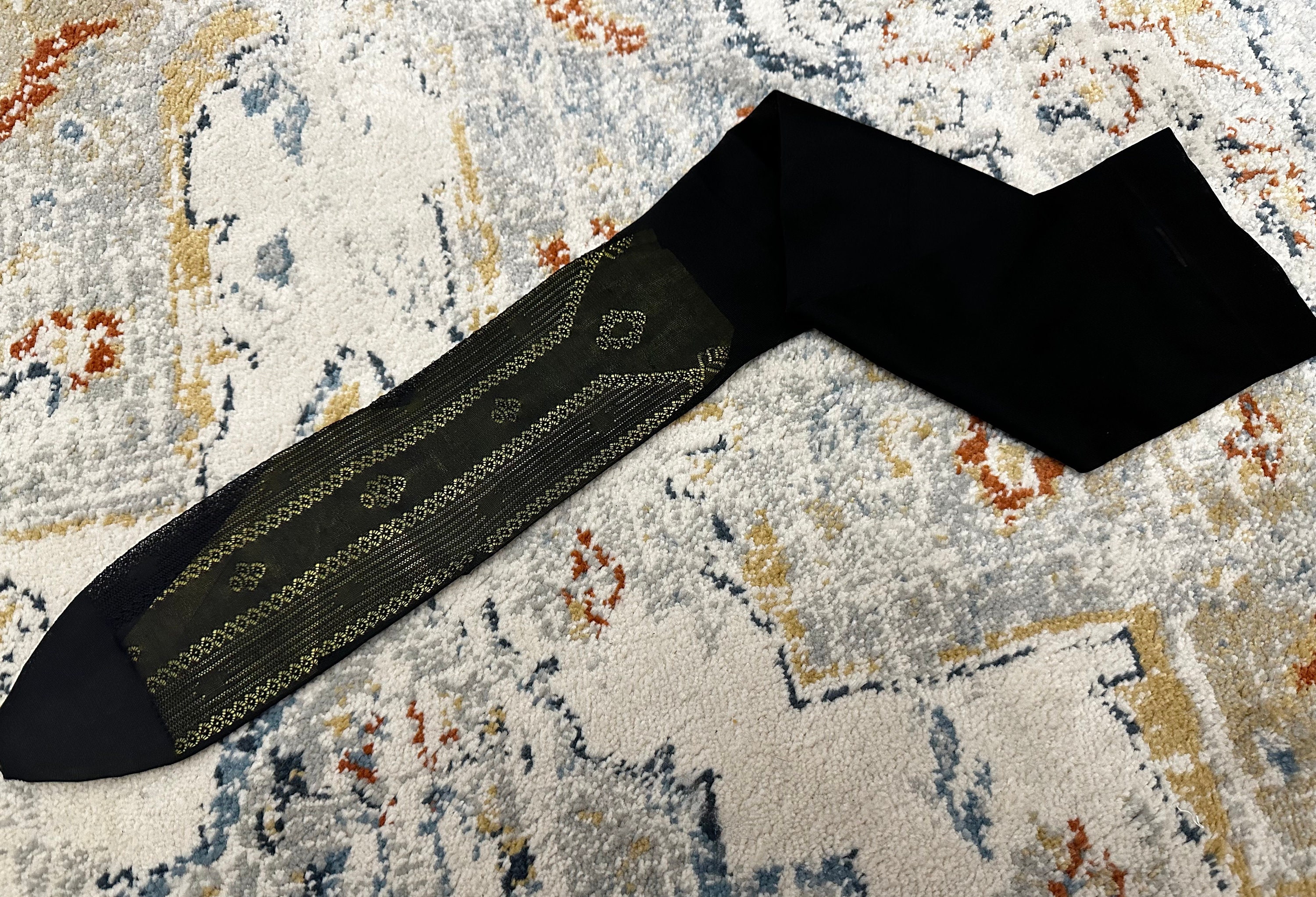 Antique Black or White Silk Stockings Samples, 800s Stockings, Antique ...