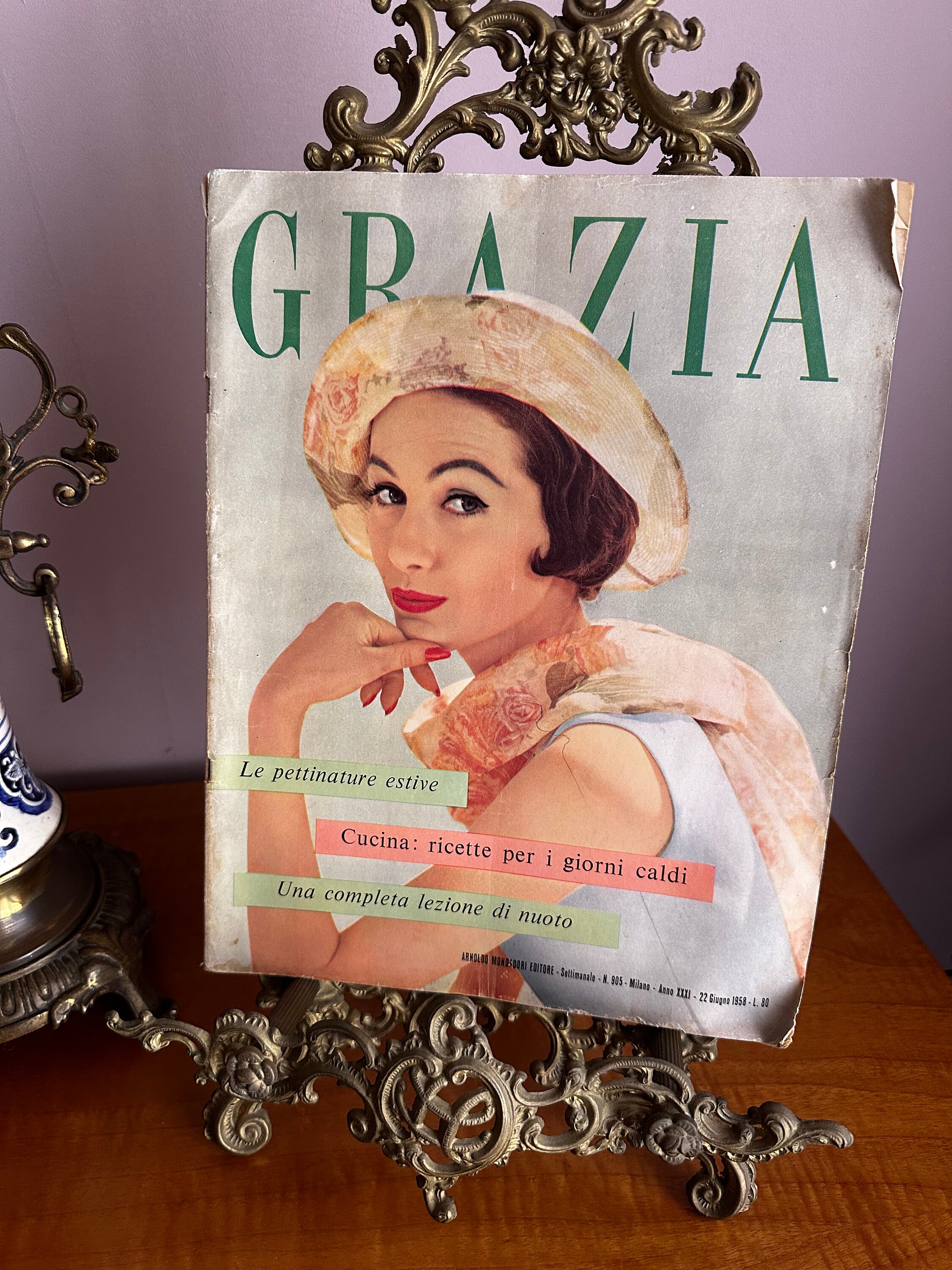 Grazia 1958 Fashion Magazine italy, 1950s Vintage Magazine, Vintage ...