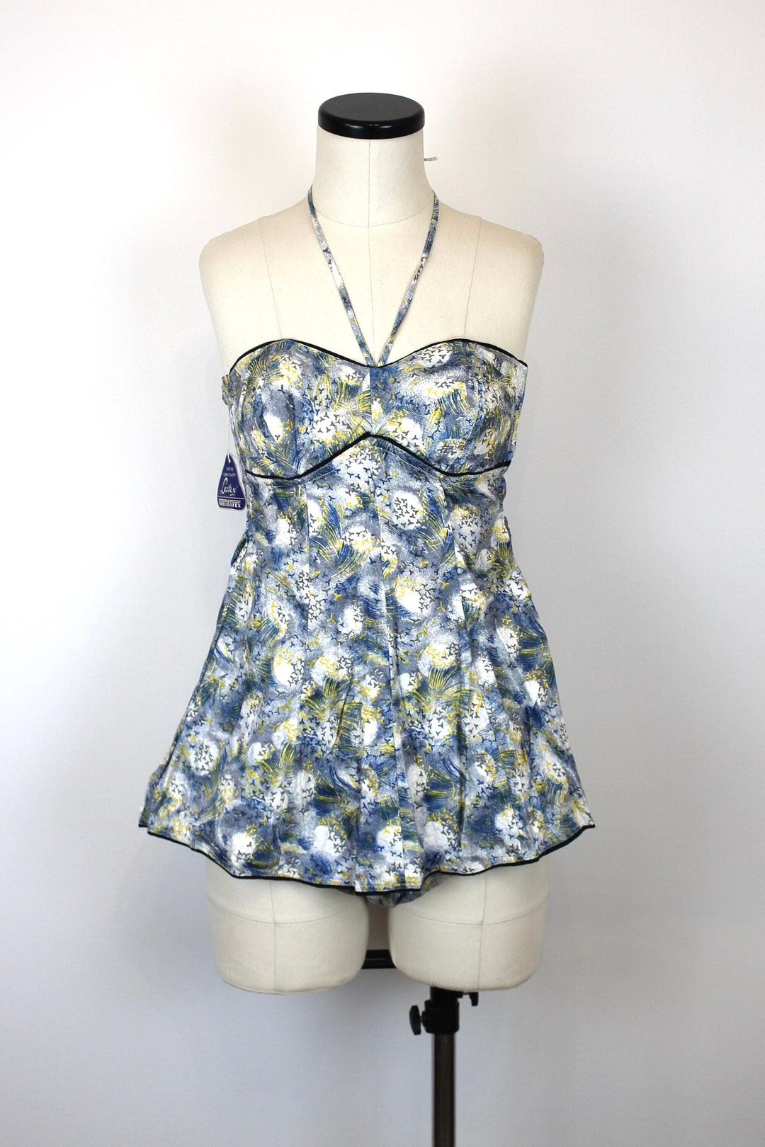 1950s Vintage "hollywood" Vintage 2 Piece Swimsuit, Vintage Swimwear ...