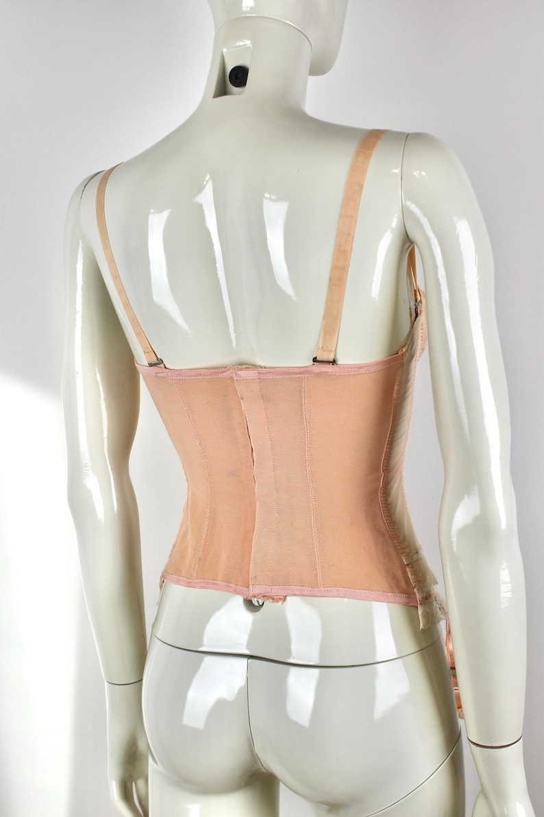 1950s Vintage Italian Corset "astro", Peach Color Vintage Bustier Body ...