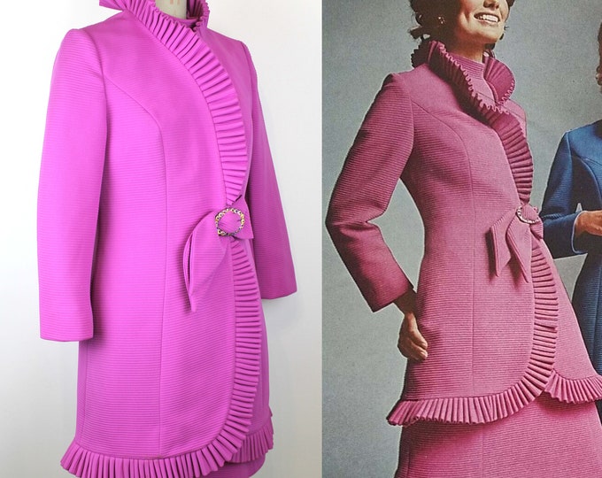 1970s Vintage Lilli Ann Knit 2 Piece Set, Vintage Ladies Ensemble Dress ...