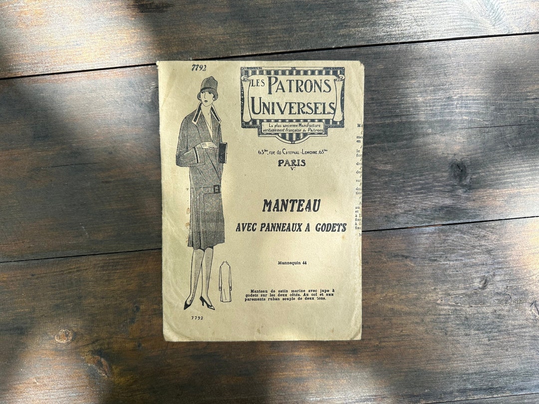 1920s Vintage Sewing Pattern les Patrons Universels, Godet Drop Waist ...