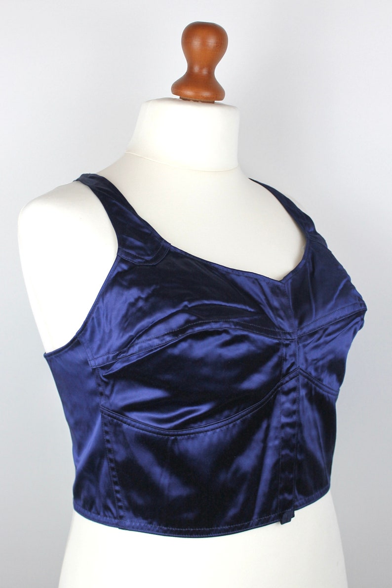 PLUS SIZE 1960's Vintage Blue Satin Bra, Dead Stock Vintage Bullet Bra ...