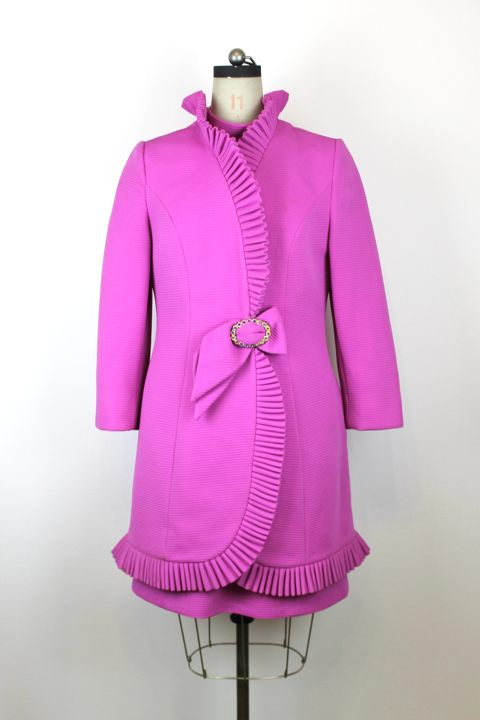 1970s Vintage LILLI ANN KNIT 2 Piece Set, Vintage Ladies Ensemble Dress ...