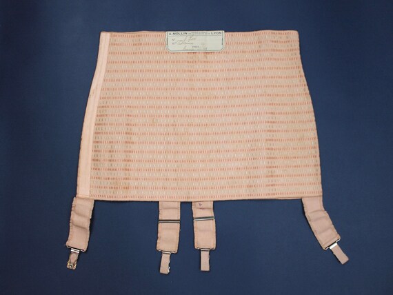 1920s Vintage Girdle "A.Mollin", Pink Elastic Corset,… - Gem