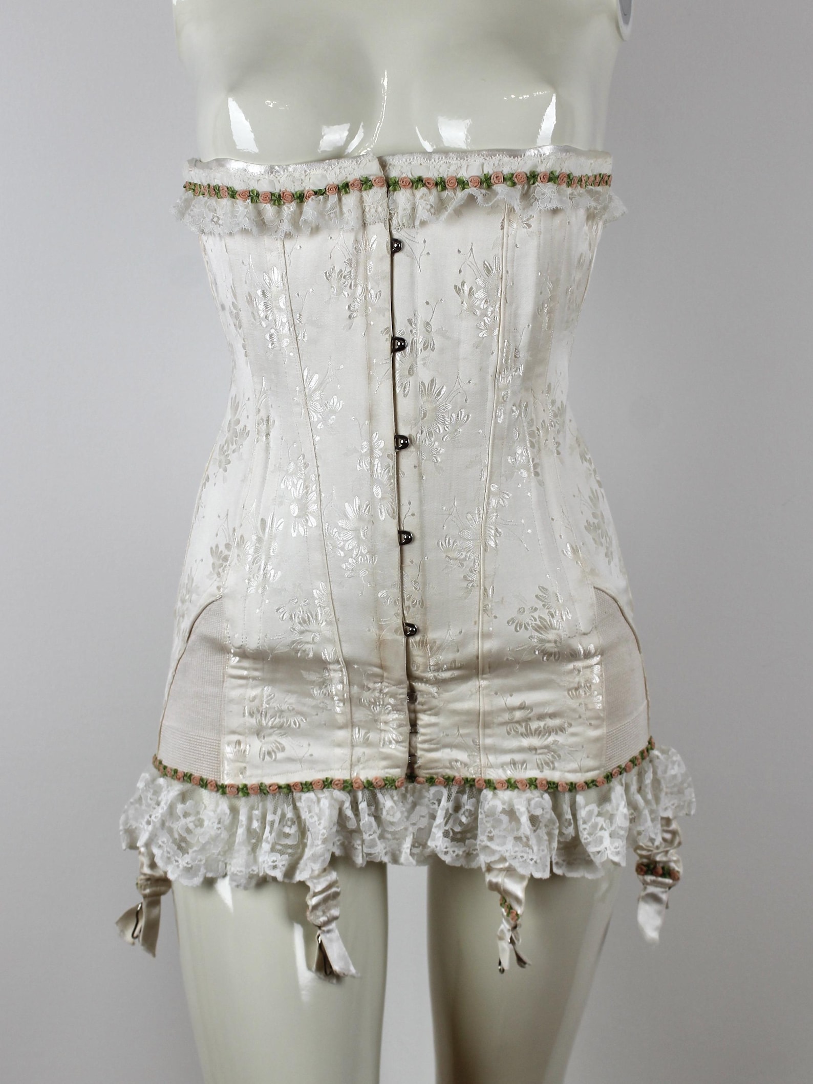RARE 1950s Vintage Showgirl Corset, White Vintage Burlesque Costume ...