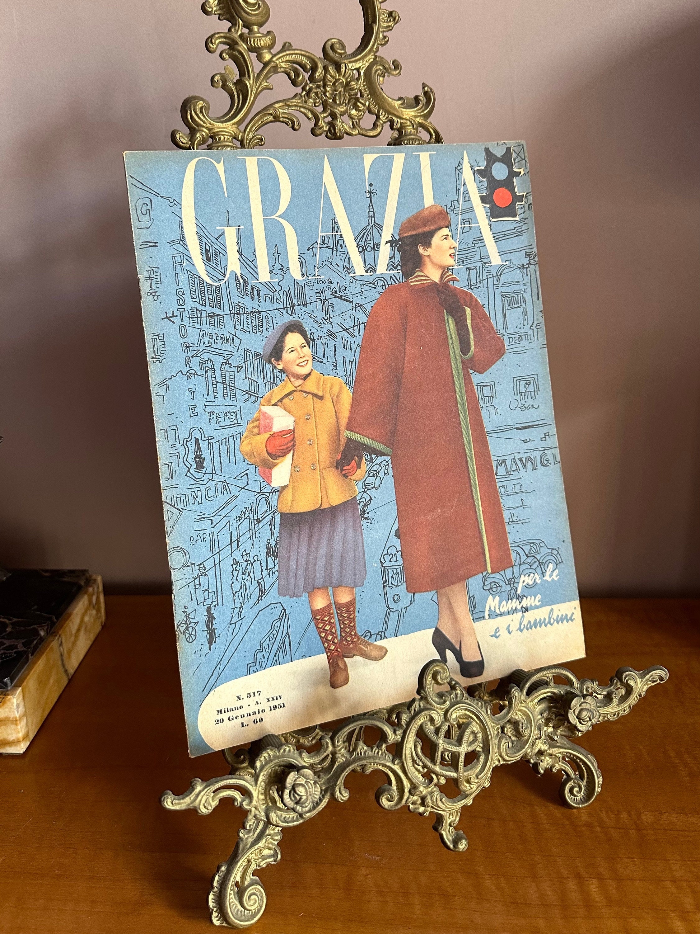 Grazia 1950s Fashion Magazine italy, Vintage Italian Magazine, Magazine ...