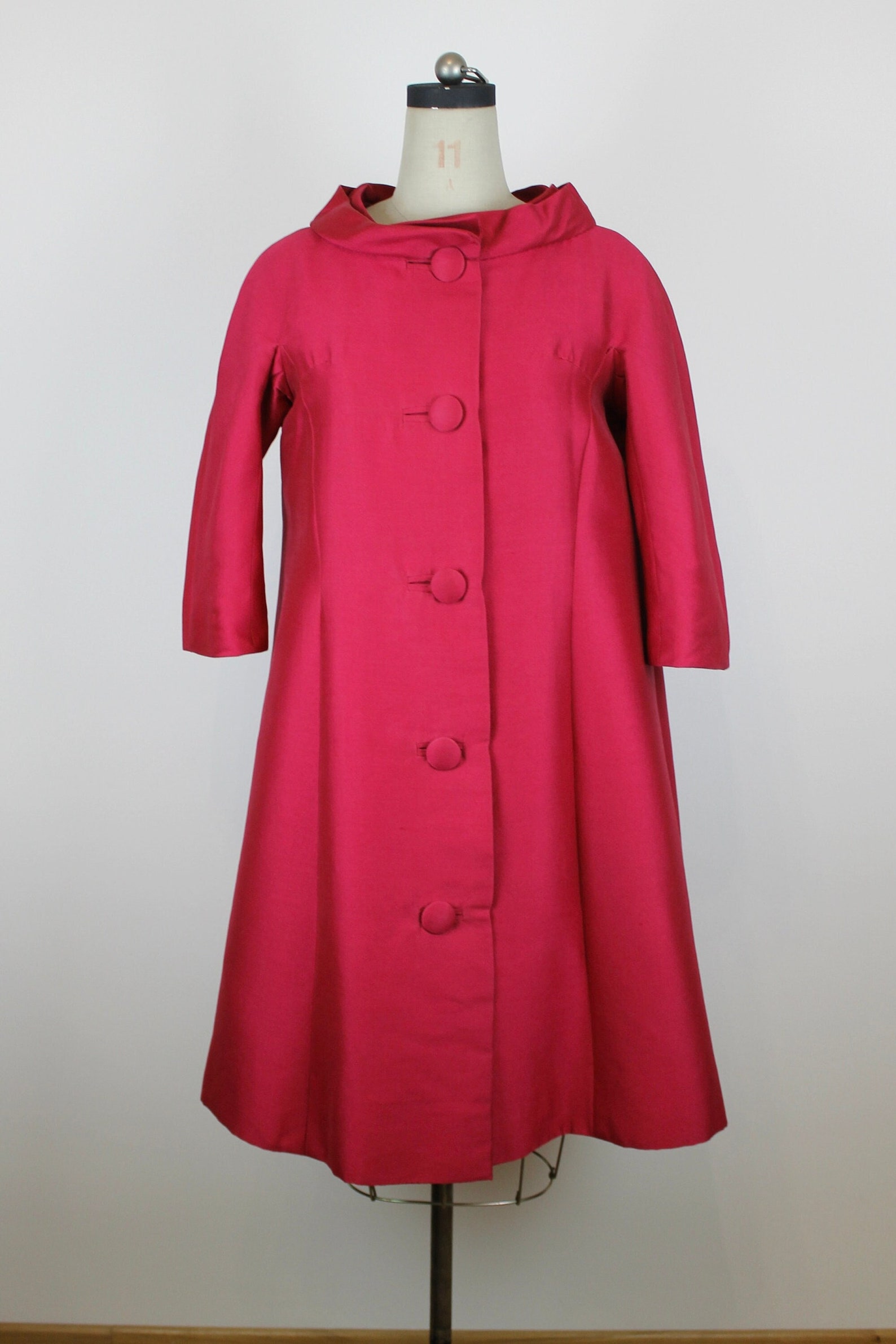 1960s Vintage JACQUES HEIM Overcoat With Button Details, 60s Vintage ...