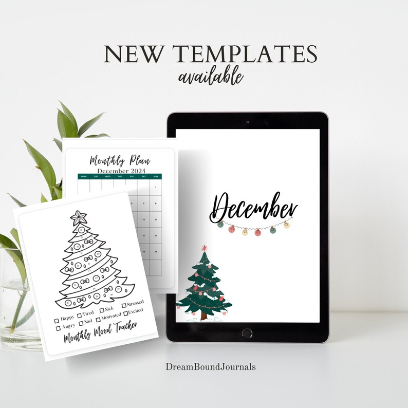 Advanced December 2024 Bullet Journal Printablemood Trackers Goal and ...