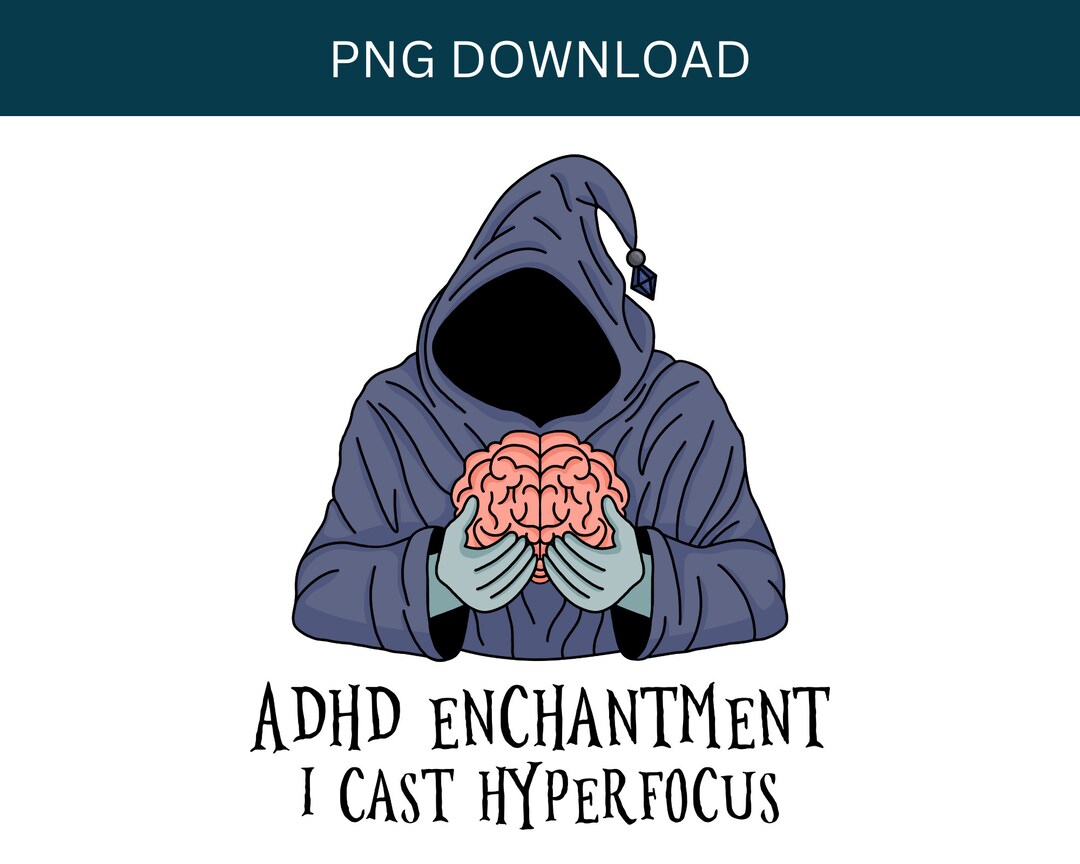 6-pack PNG File Download ADHD I Cast Hyperfocus RPG Tabletop Game ...