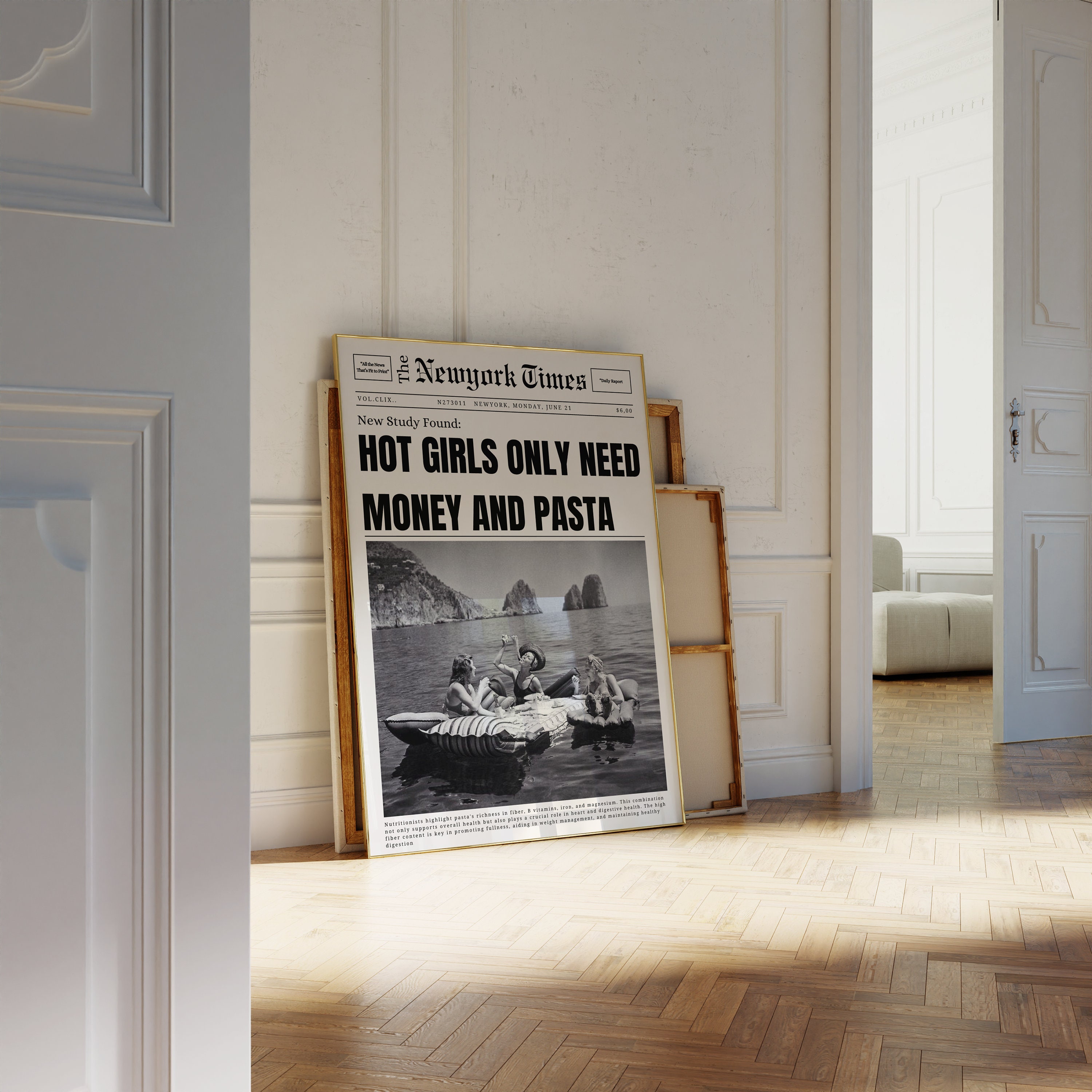 Trendy Newspaper Print, Pasta Girls, Hot Girls Only Need Pasta and ...