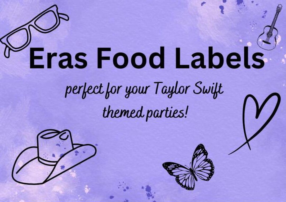 Eras Food Labels - Etsy