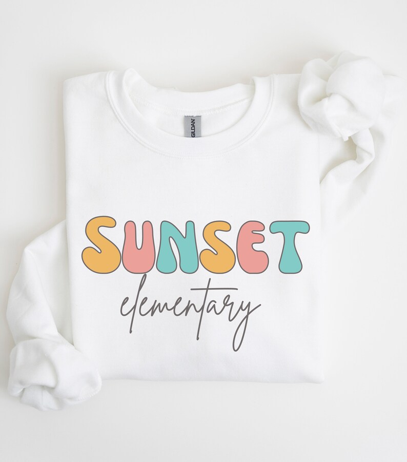 Custom Elementary School Crewneck - Personalized Dual Language ...