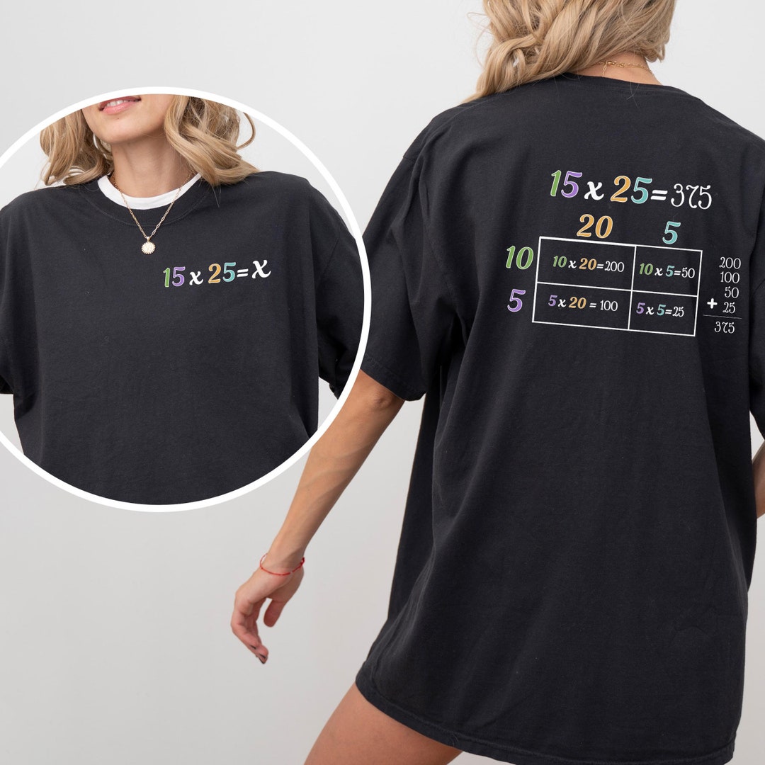 Two Digit/ 2 Digit Multiplication Mastery Tee - Educational T-shirt ...