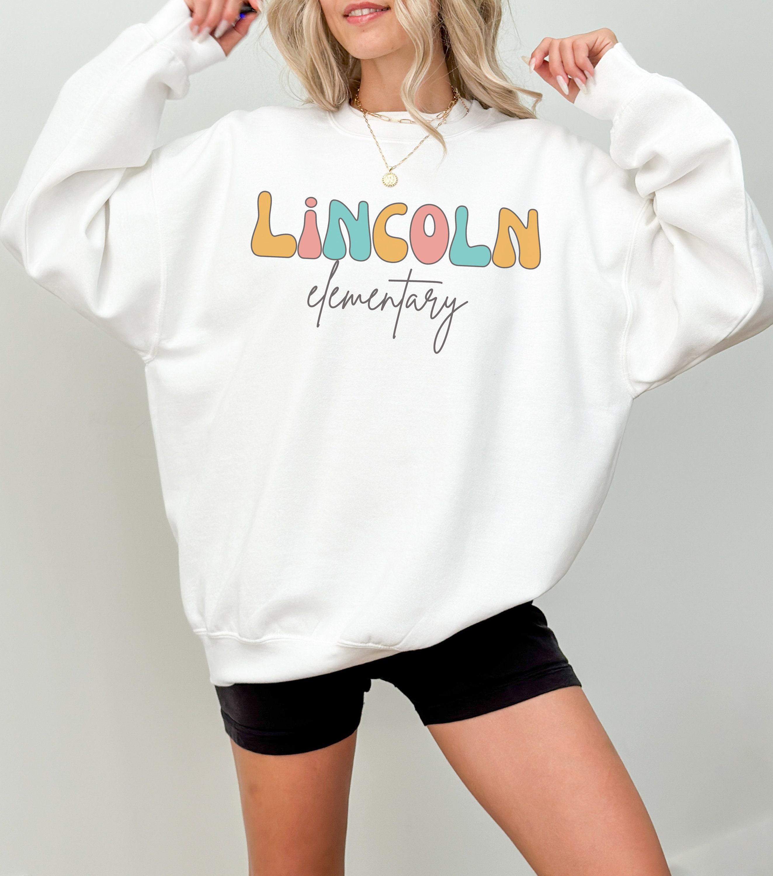 Custom Elementary School Crewneck - Personalized Dual Language ...