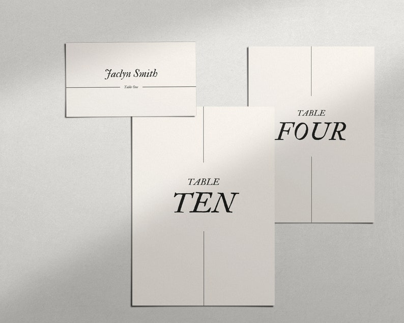 Printable Wedding Table Number Signs and Placeholder Cards Templates ...