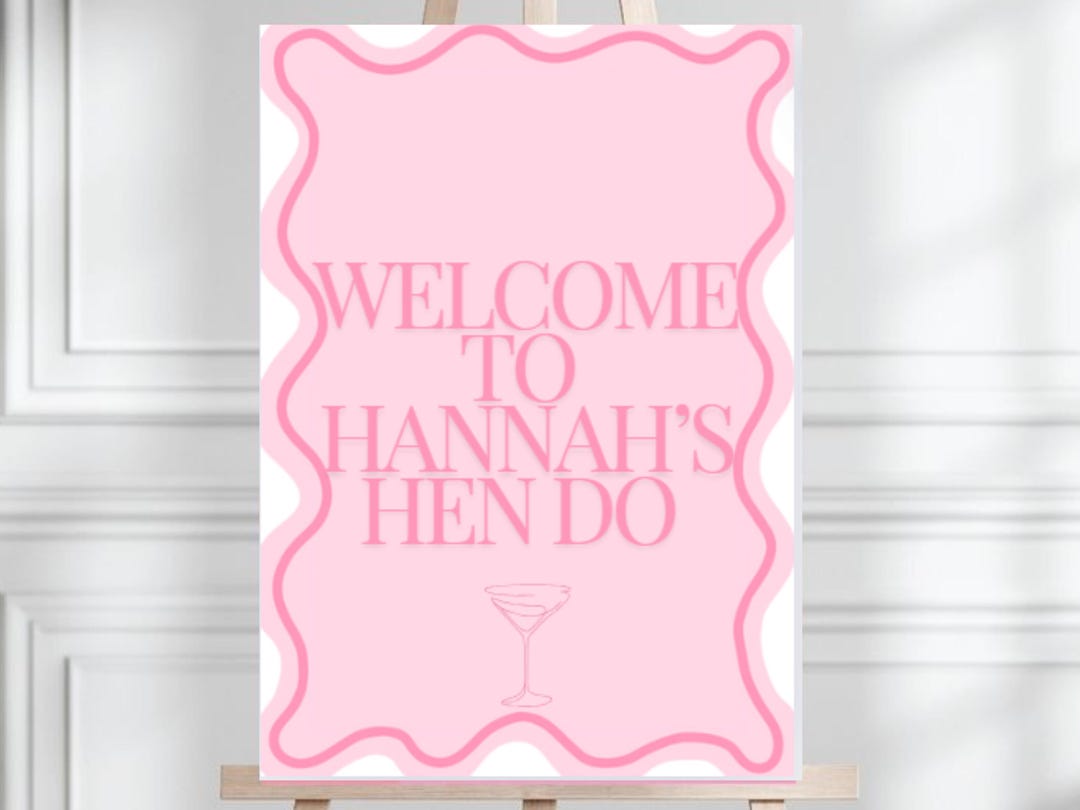 Editable Personalised Hen Do Sign - Etsy