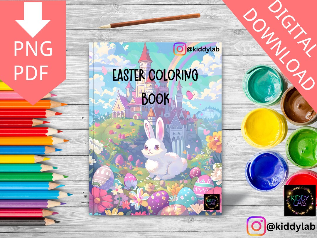 Printable Easter Children Coloring Book, 50 Coloring Pages, Coloring ...