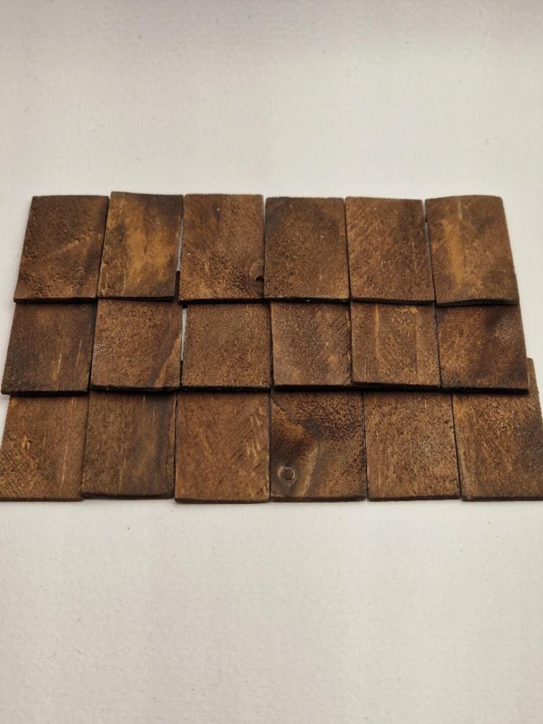 Miniature Wooden Shingles - Roof Shingles - Sawn - Stained 20x10 X 1 Mm ...