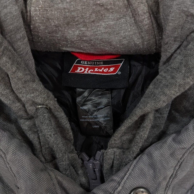 Vintage Dickies Grey Workwear Jacket Hoodie - Men's Size Large - Etsy