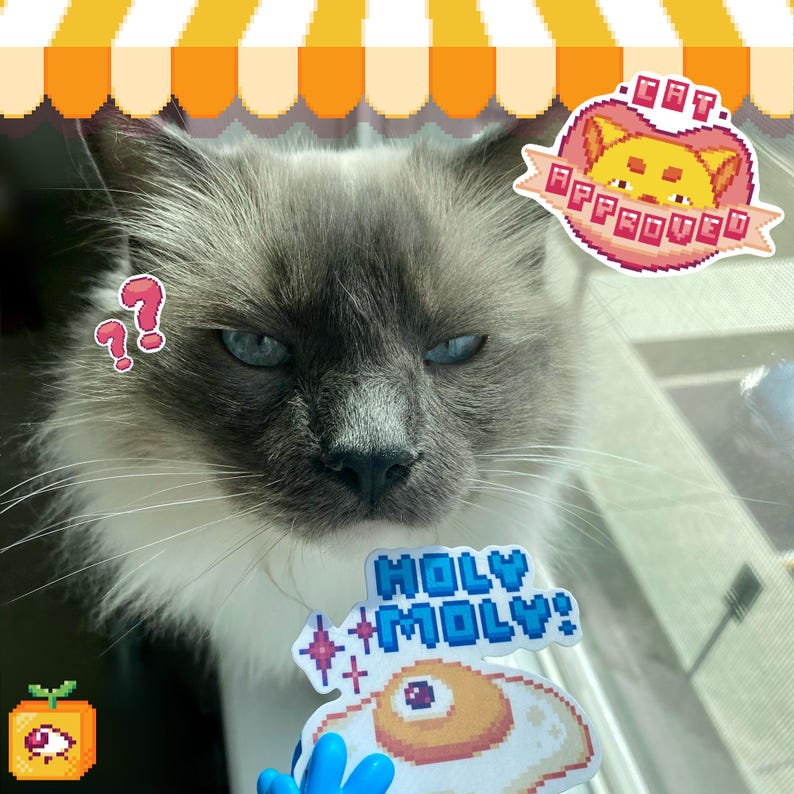 Holy Moly! Matte Vinyl Sticker | Journaling Sticker | Cute Egg Pixel ...